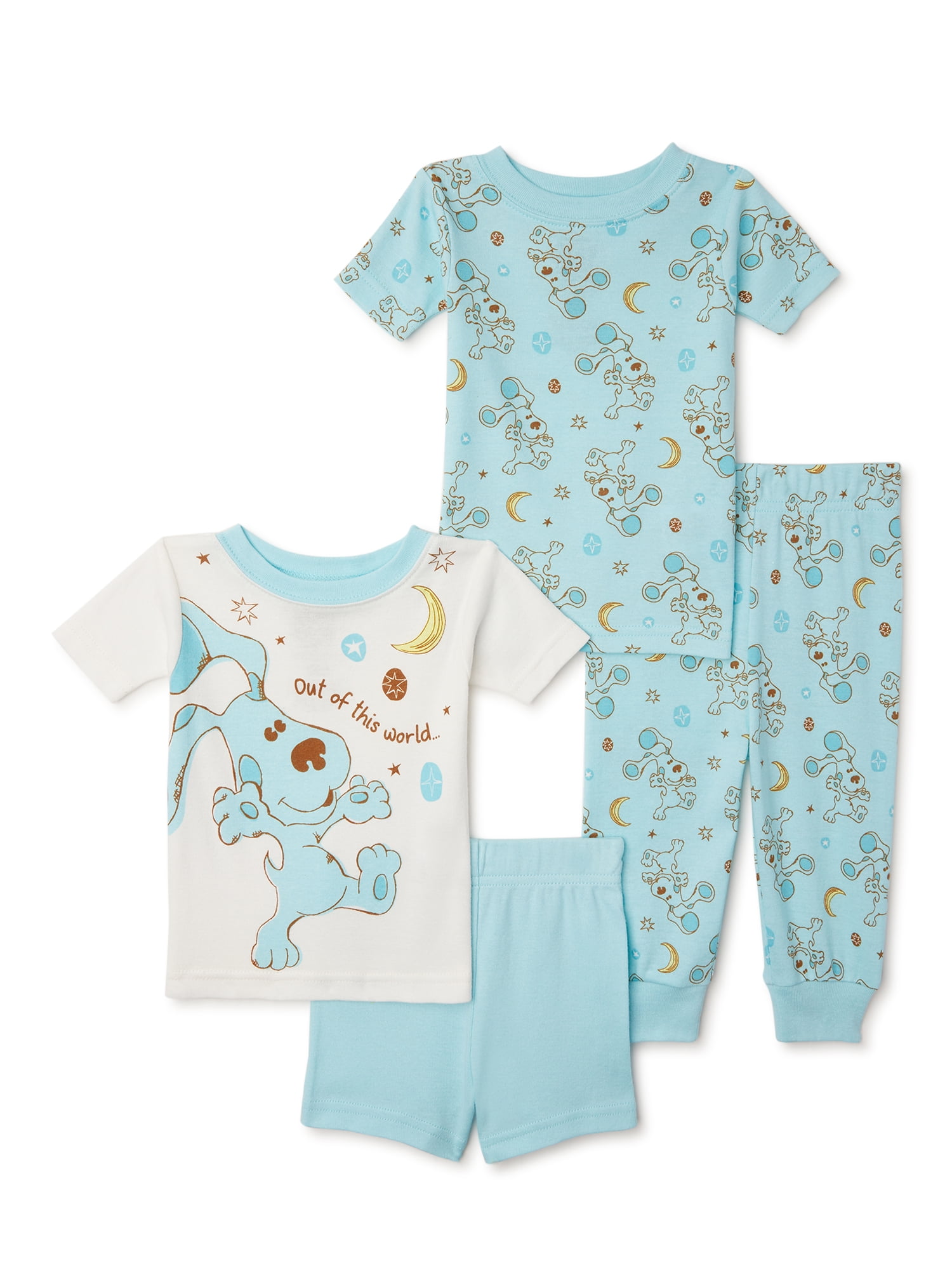 Blue's Clues Baby and Toddler Boys' Cotton Pajama Set, 4-Piece ...