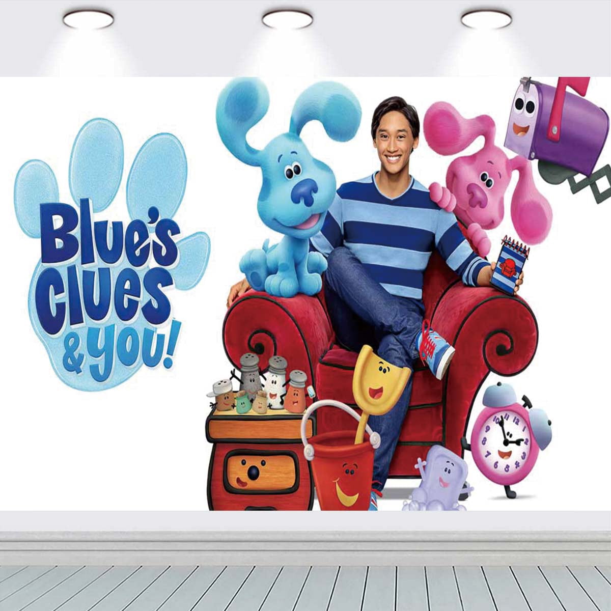 Blue's Clues Backdrop Banner Party Supplies Poster Movie Theme ...