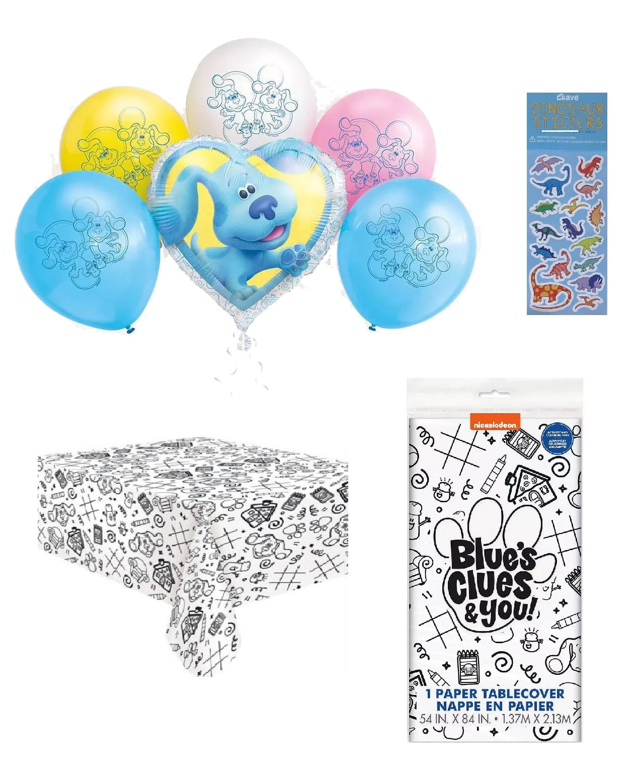 Blue's Clues Birthday Party Supplies Bundle includes Balloon Bouquet ...