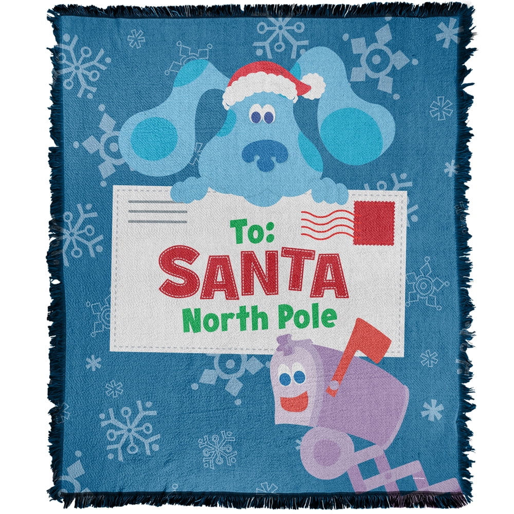 Blue's Clues Blanket, 50'x60' Blue to Santa Letter Woven Tapestry ...