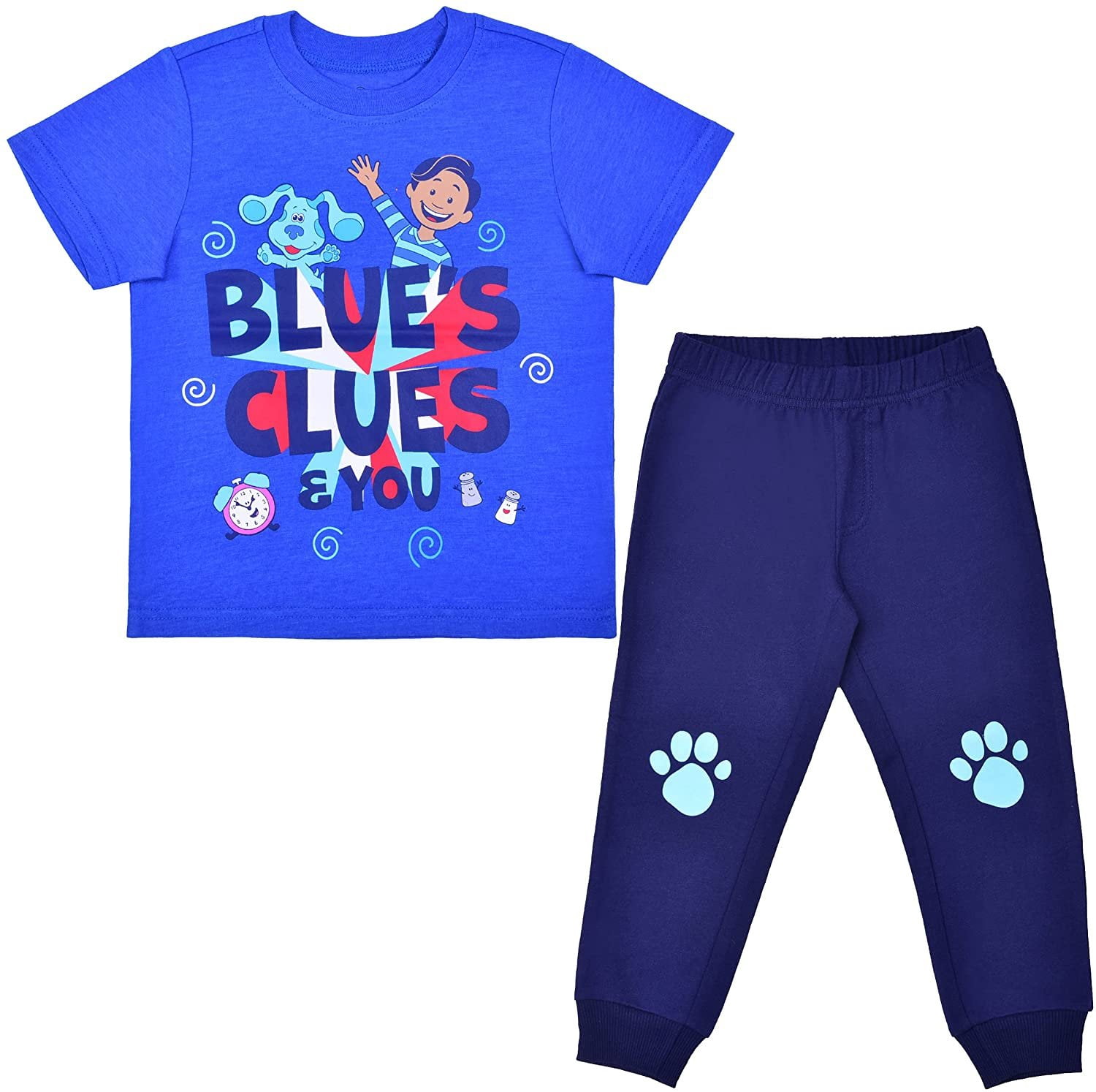Blue's Clues Boys Clothing Outfit - 2 Piece Shirt Set with Short Sleeve ...