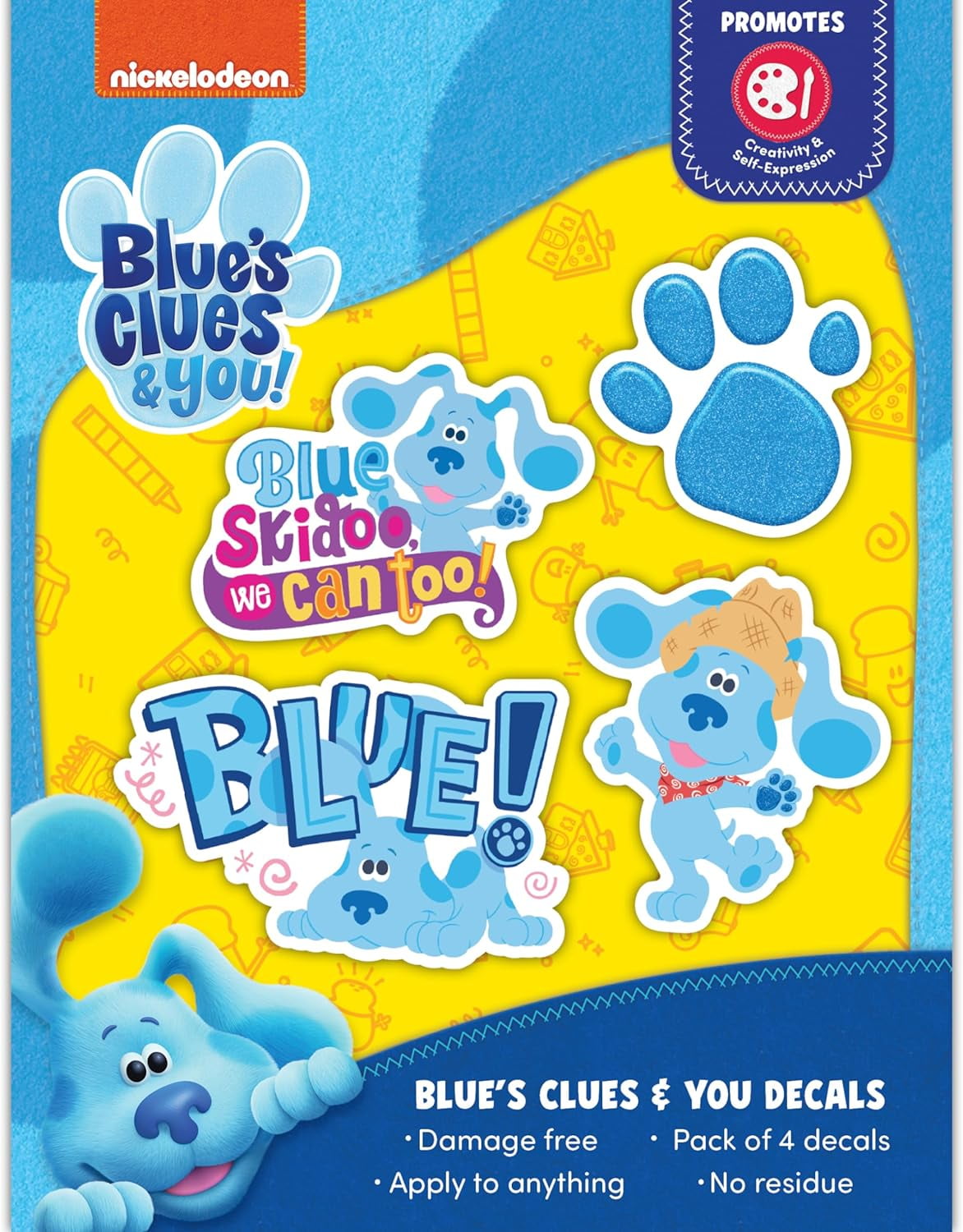 Blue's Clues Decals - Set of 4 Blues Clues Vinyl Stickers for Water ...