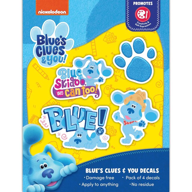 Blue's Clues Decals - Set of 4 Blues Clues Vinyl Stickers for Water ...
