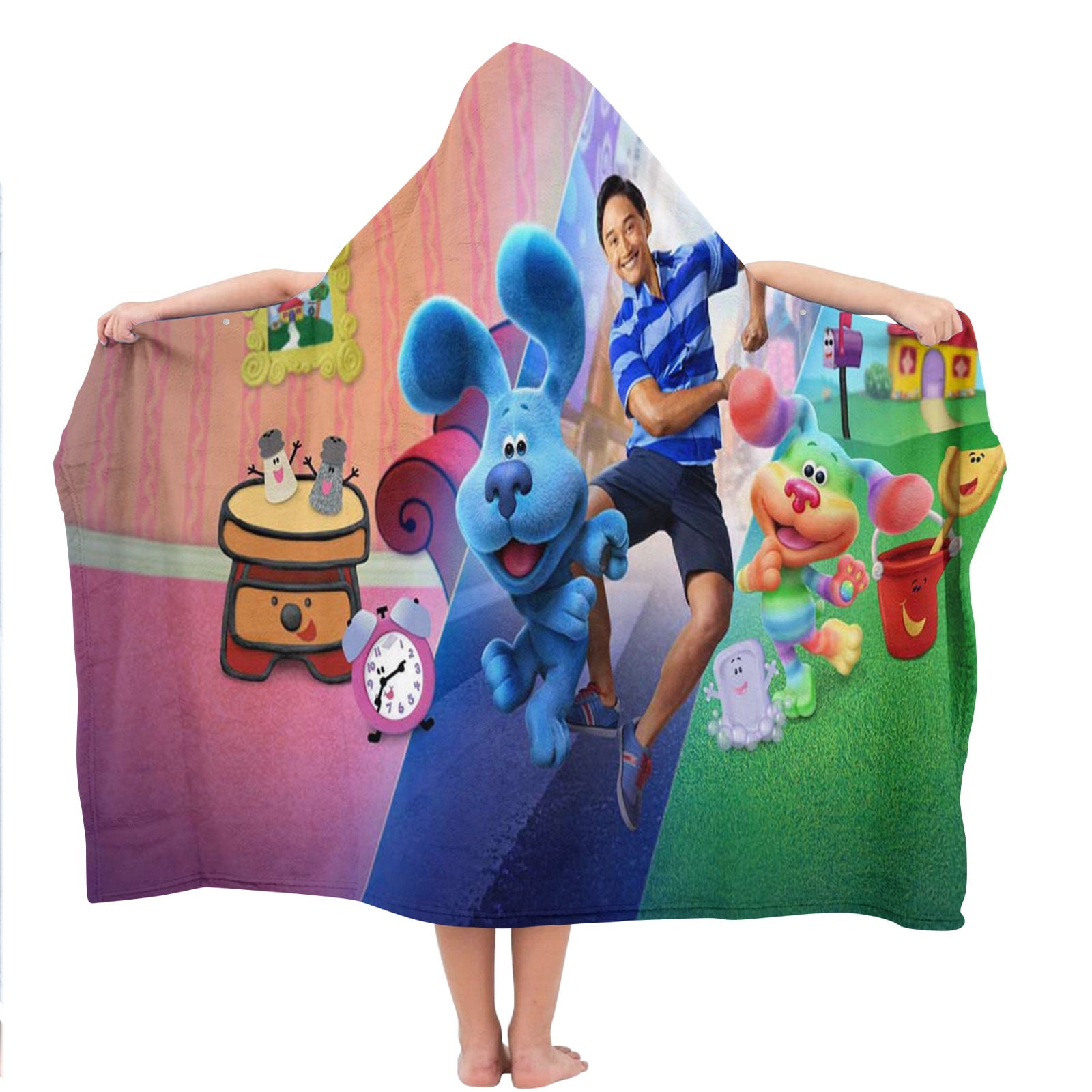 Blue's Clues Hooded Kids Beach Towels Microfiber Toddler Bath Hat Swim ...