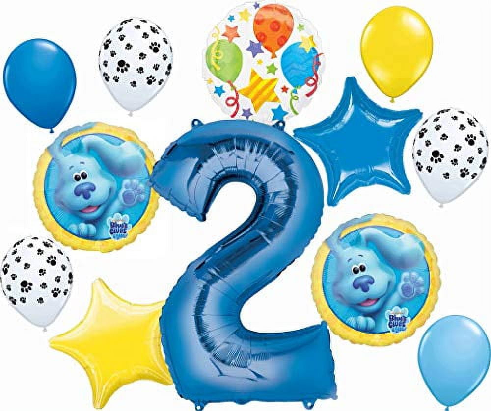 Blue's Clues Party Supplies 2nd Birthday Balloon Bouquet Decorations ...