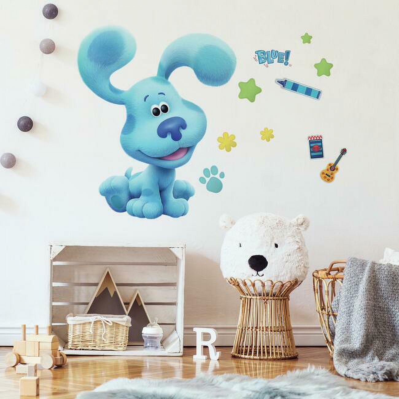 RoomMates Blue's Clues Peel and Stick Giant Wall Decals, Kids Bedroom ...
