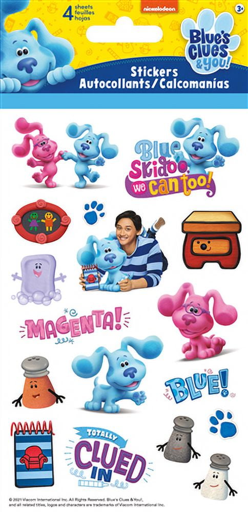 Blue's Clues - Standard Stickers - 4 Sheet - Walmart.com