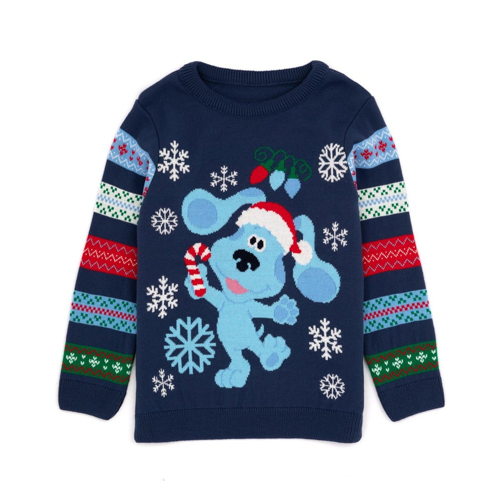 Blue 's Clues & You! Boys/Girls Knitted Christmas Sweater - Walmart.com