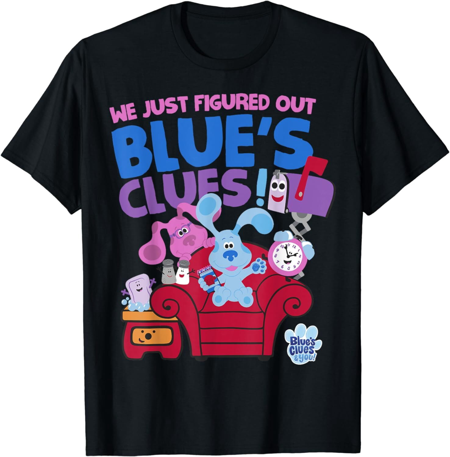 Blue's Clues & You Group Shot Just Figured Out Blue's Clues T-Shirt, S ...