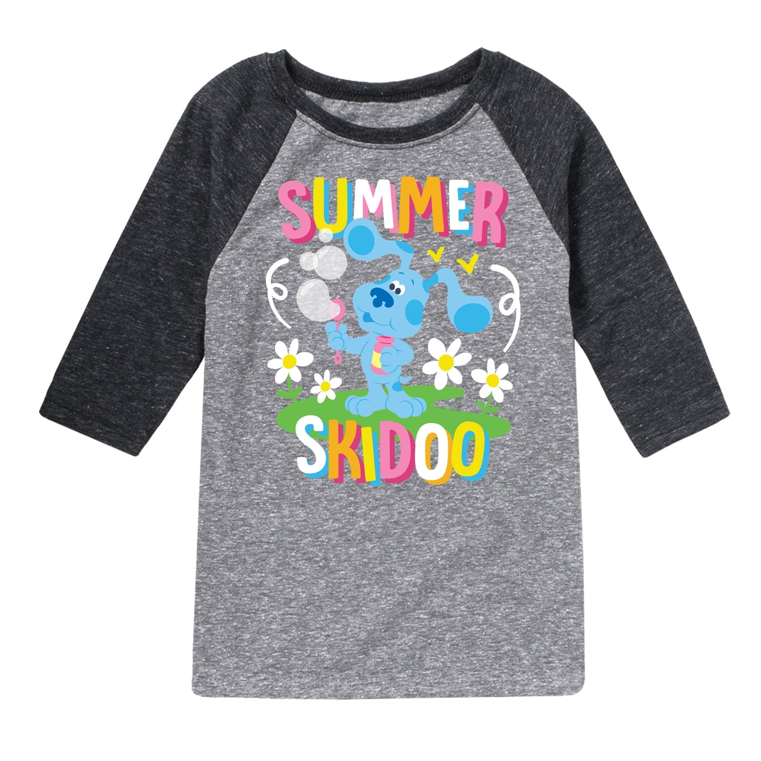 Blue's Clues & You! - Summer Skidoo - Toddler & Youth Raglan Graphic T ...