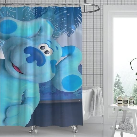 Blue's Clues shower curtain offers a timeless design, waterproof fabric ...