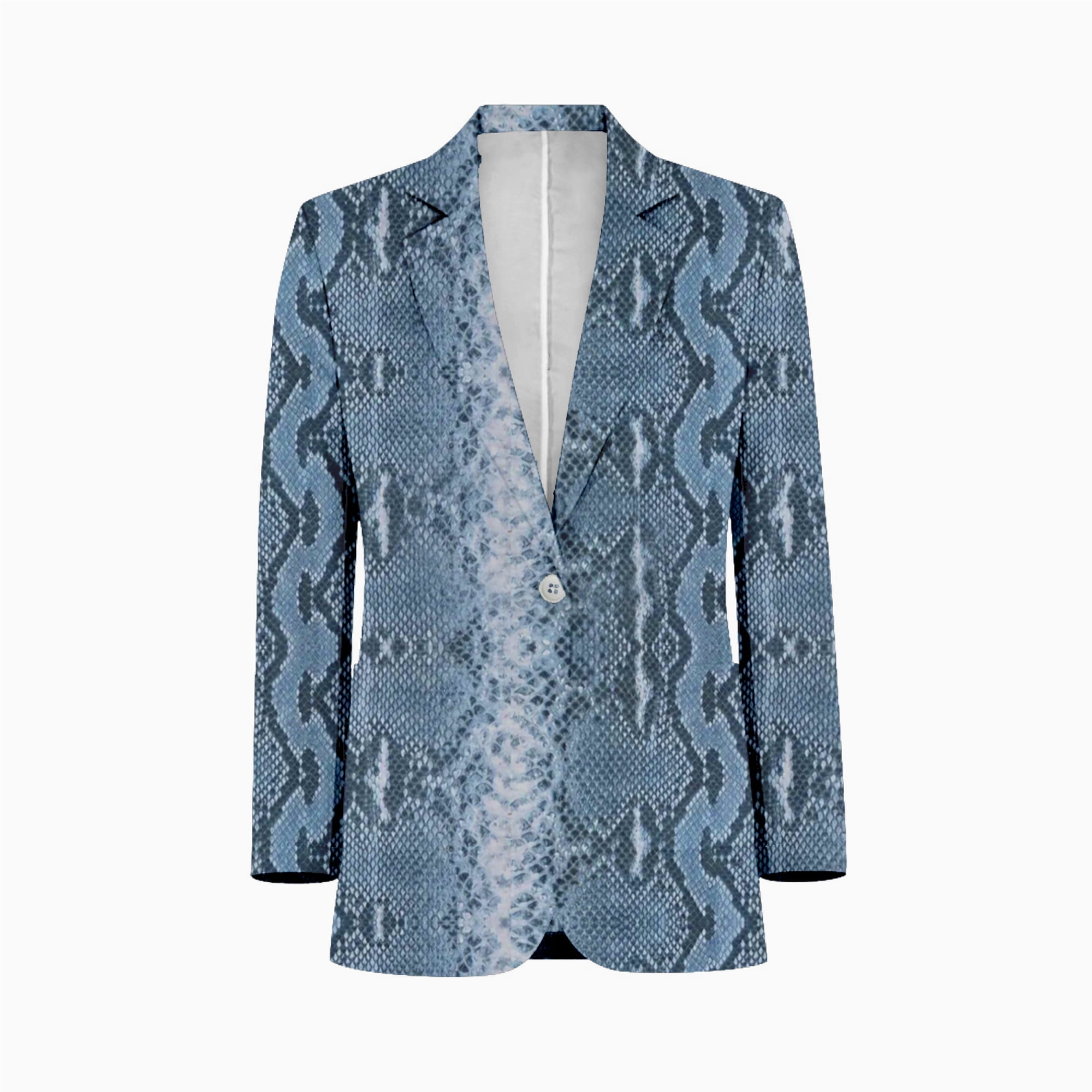 Blue snake pattern Customized Men's Suits full man Shawl Collar ...
