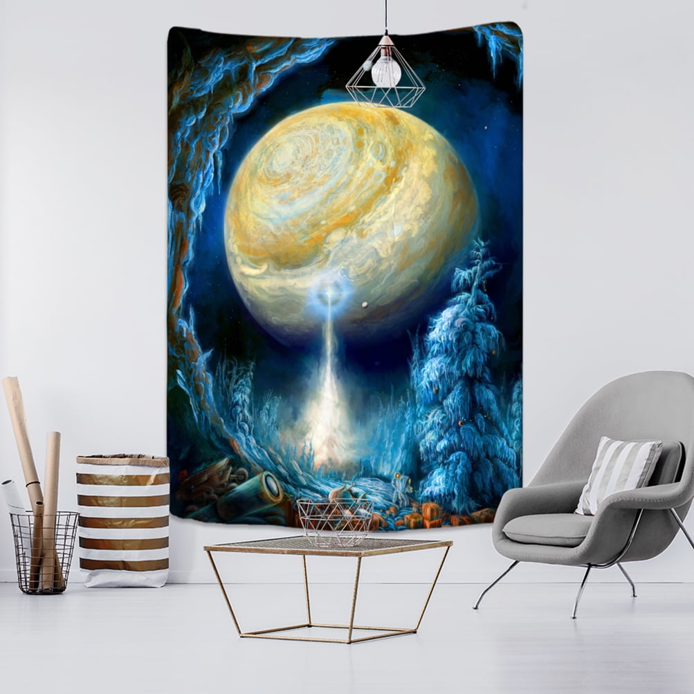 Blue starry sky stars cosmic space tapestry wall hanging large ...