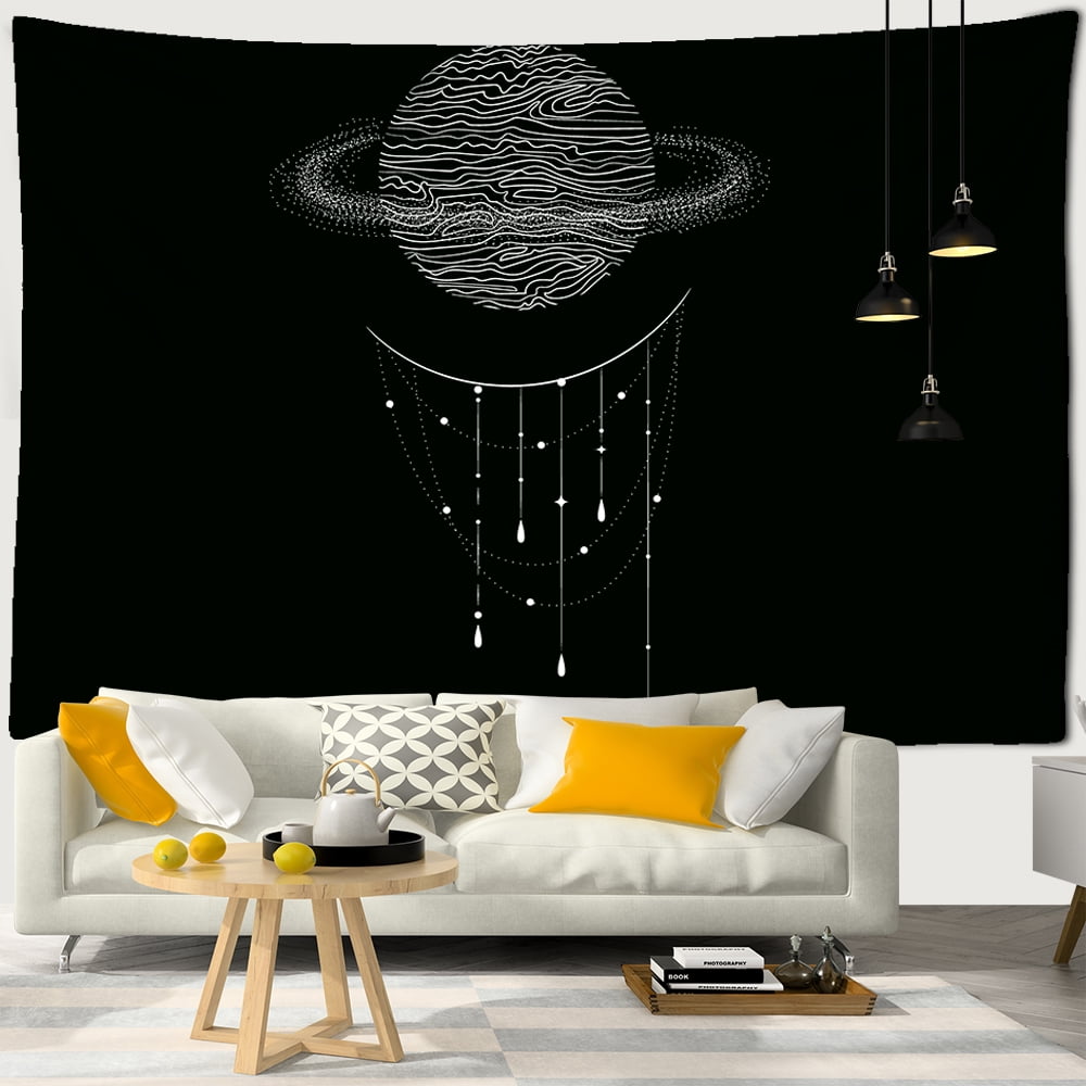 Blue starry sky stars cosmic space tapestry wall hanging large ...