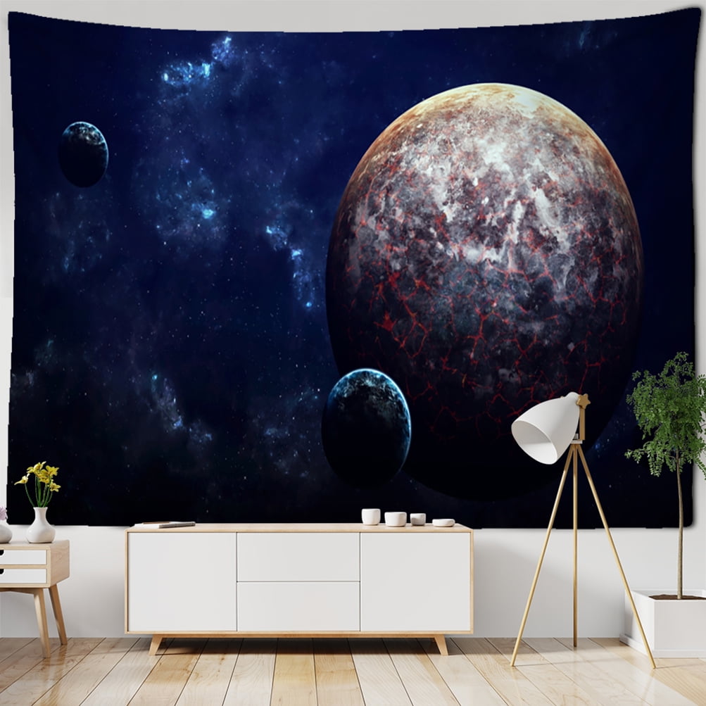 Blue starry sky stars cosmic space tapestry wall hanging large ...