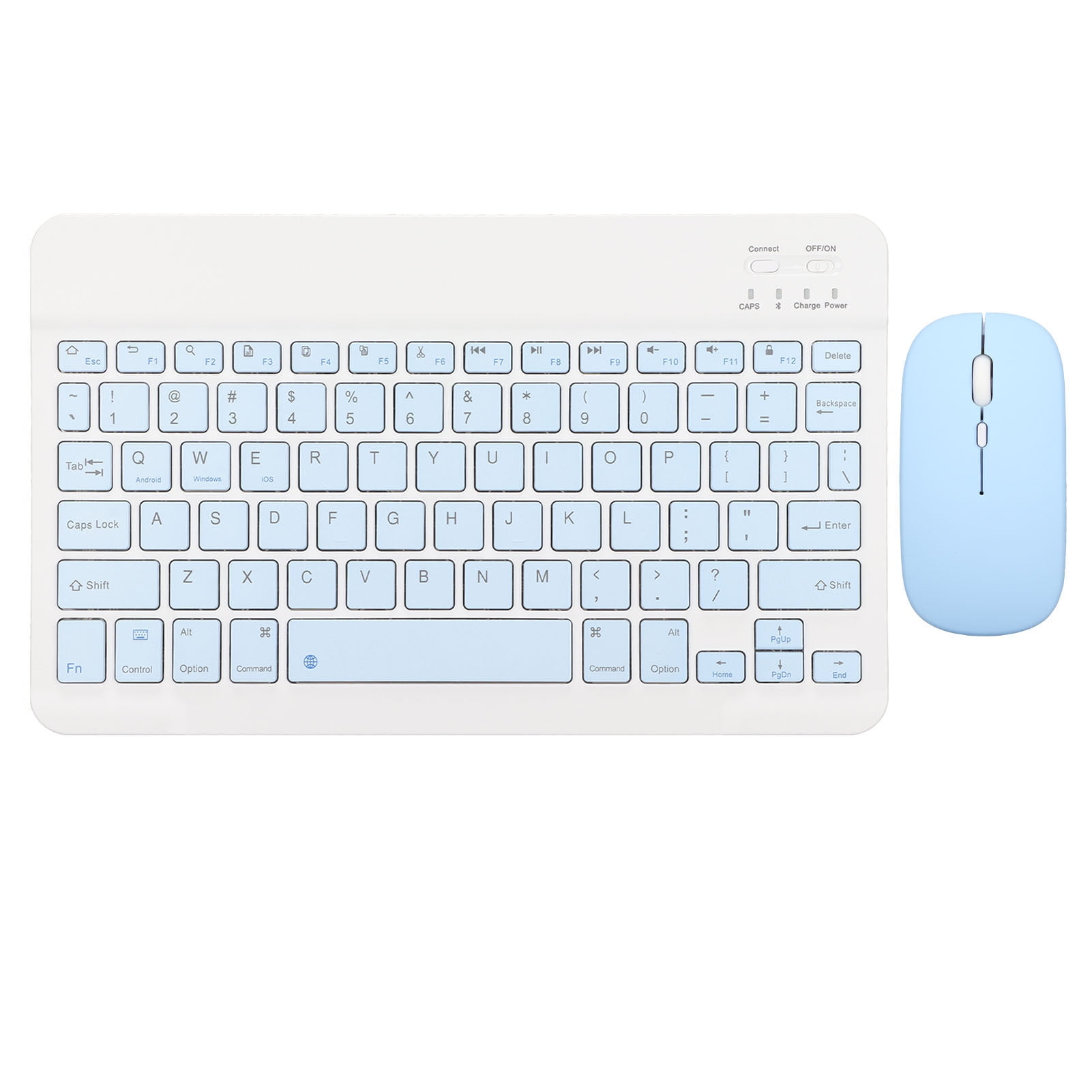 Blue tooth Wire less Keyboard and Mouse Combo,Ultra-Slim Ergonomic ...