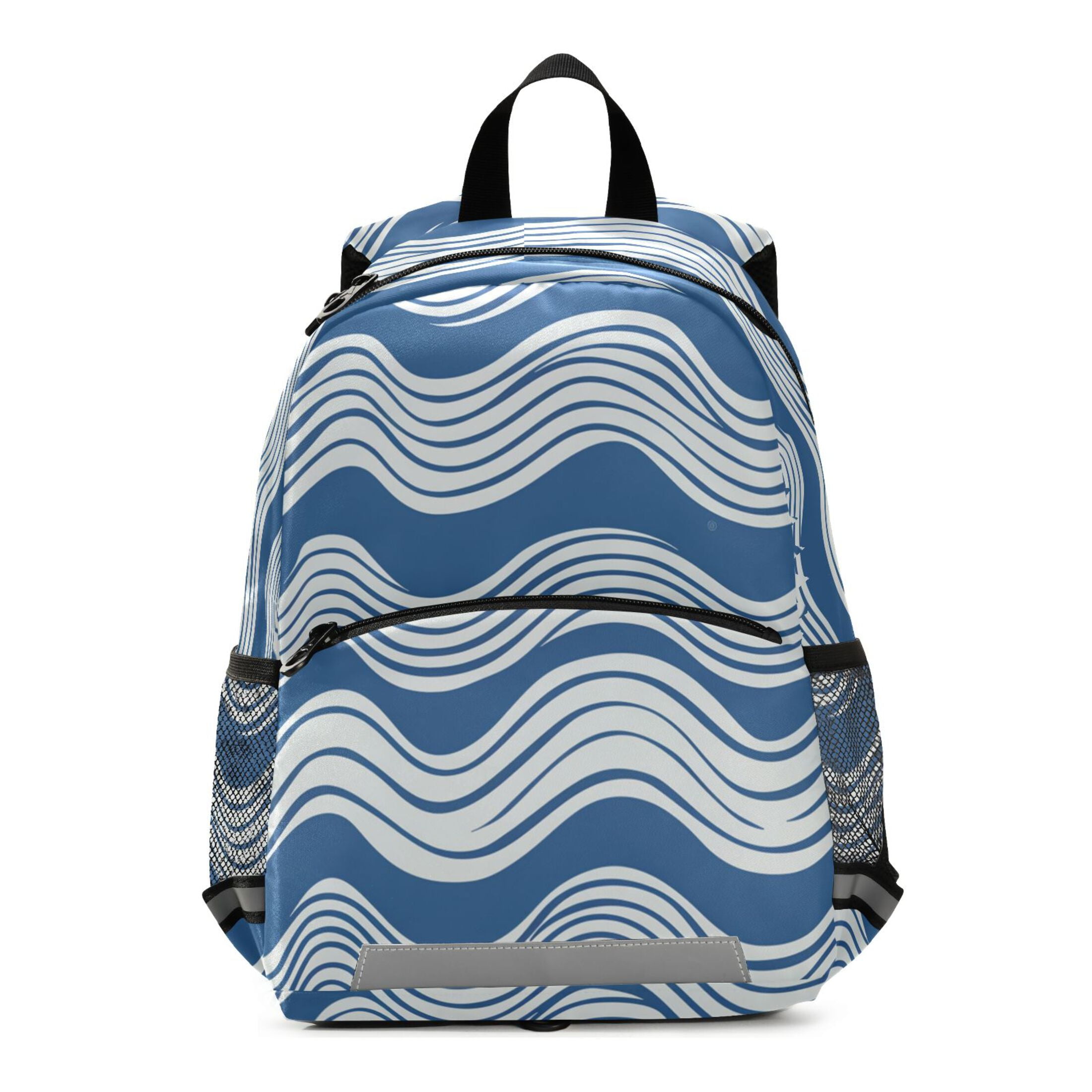Blue-white Waves Toddler Backpack Kids' Schoolbag Children Book Bag for ...