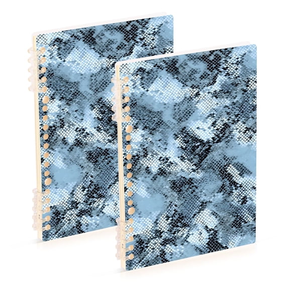 Blue with Black Snake Skin Notebook Detachable Coil Notebook Diary Plan ...
