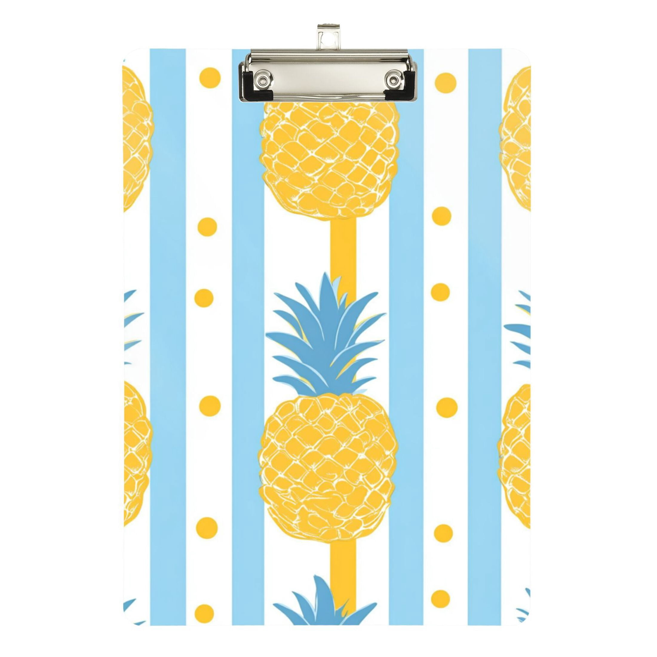 Blue-yellow Stripes Dots Pineapple Acrylic Clipboard Drawing Board ...