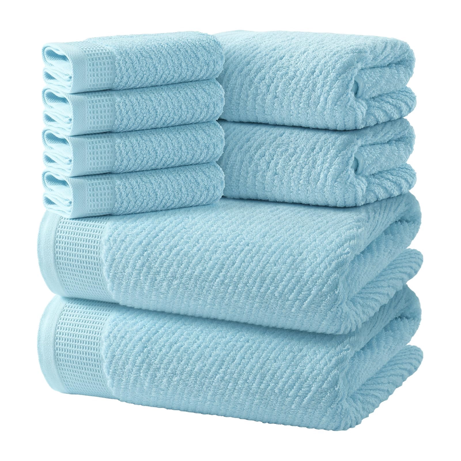 Blue101 Towel Set of 8 Cotton Towels for Home Gym Hotel Spa - Walmart.com