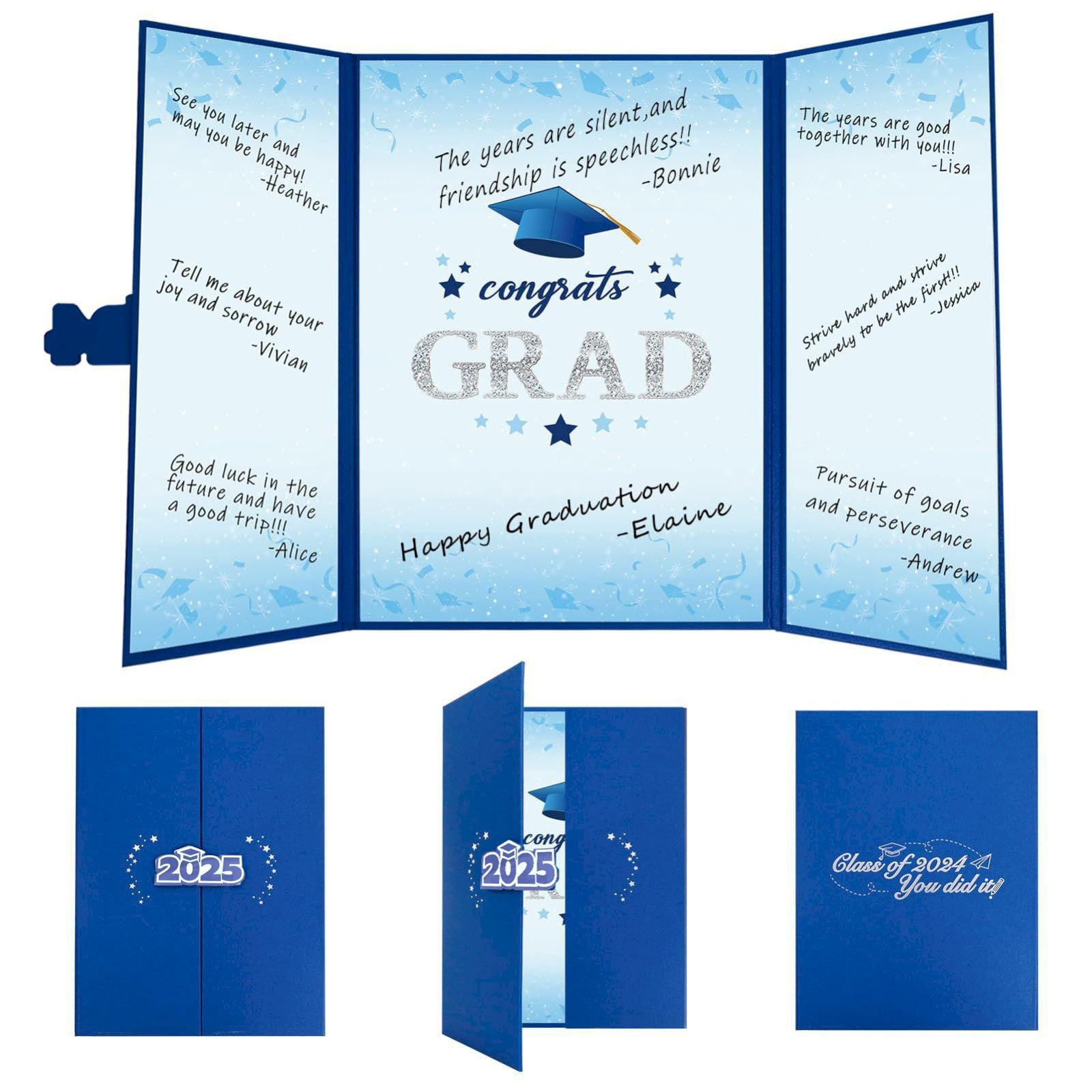 Blue2025 Graduation Signature Bookgraduation Decorations Class of 2025 ...
