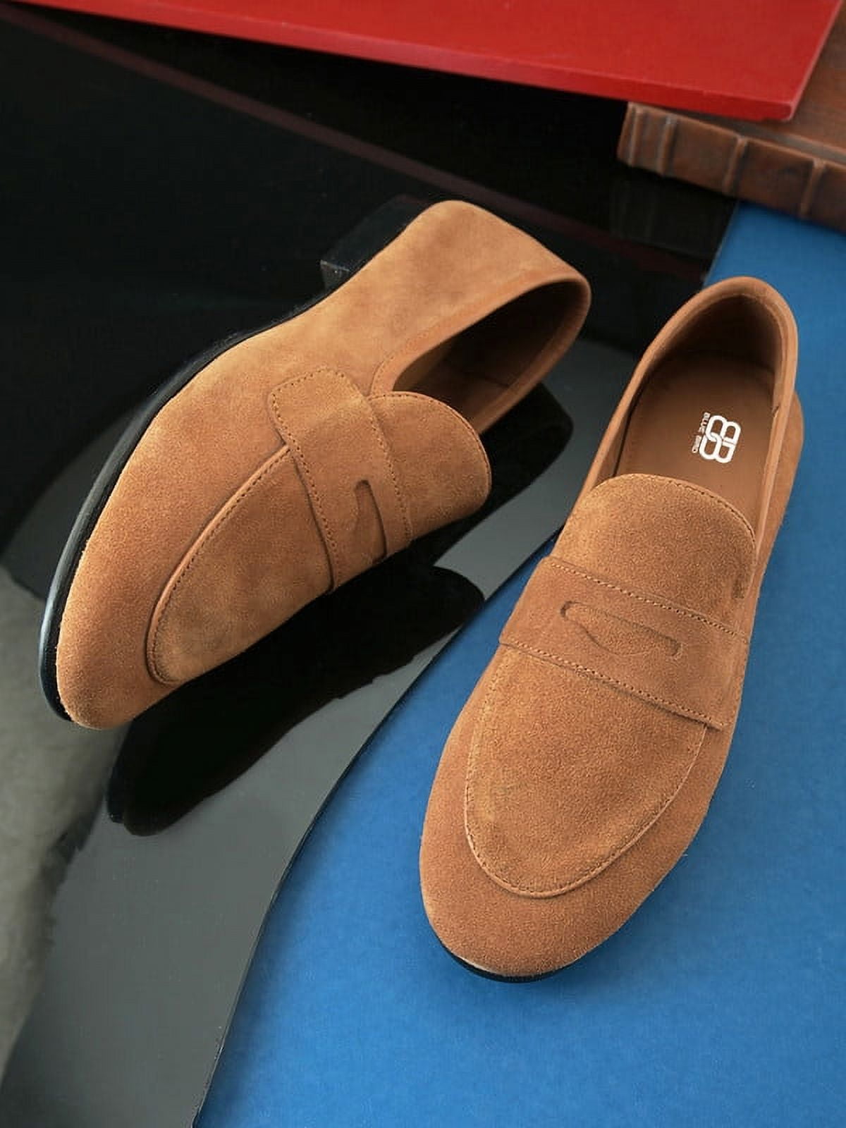 BlueBird Indian Artisan Handcrafted Suede Leather Loafers Shoes with ...