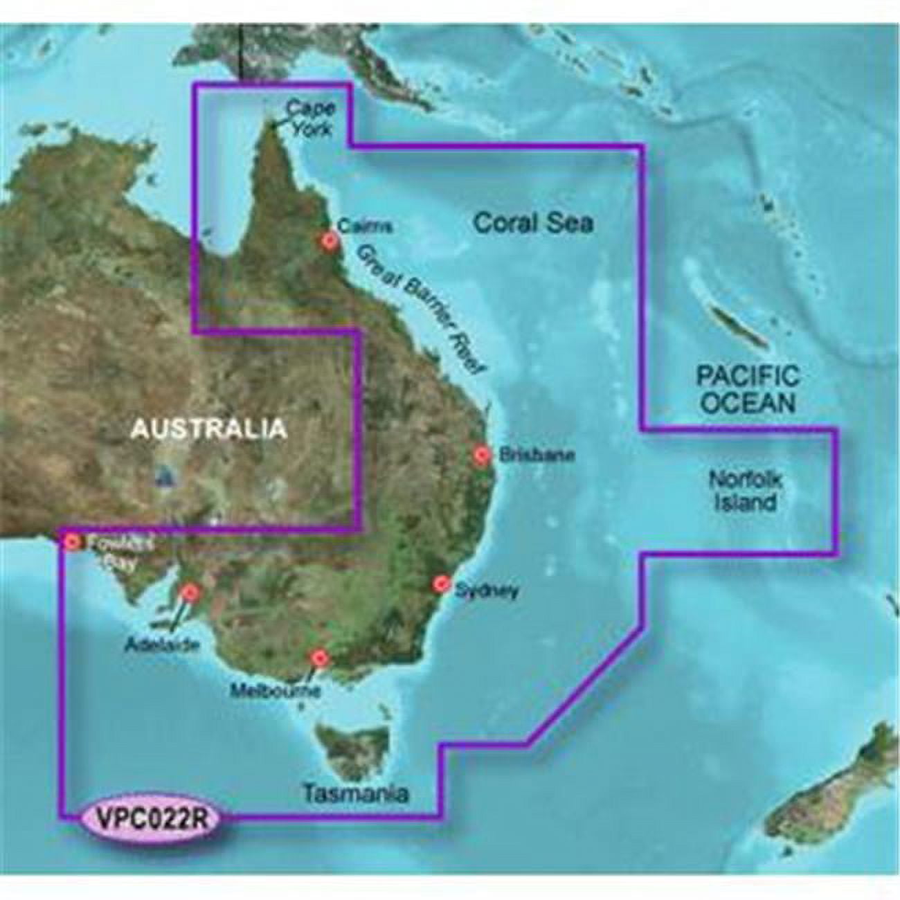 BlueChart g2 Vision East Coast Australia - Maps - for GPSMAP 40XX, 420 ...