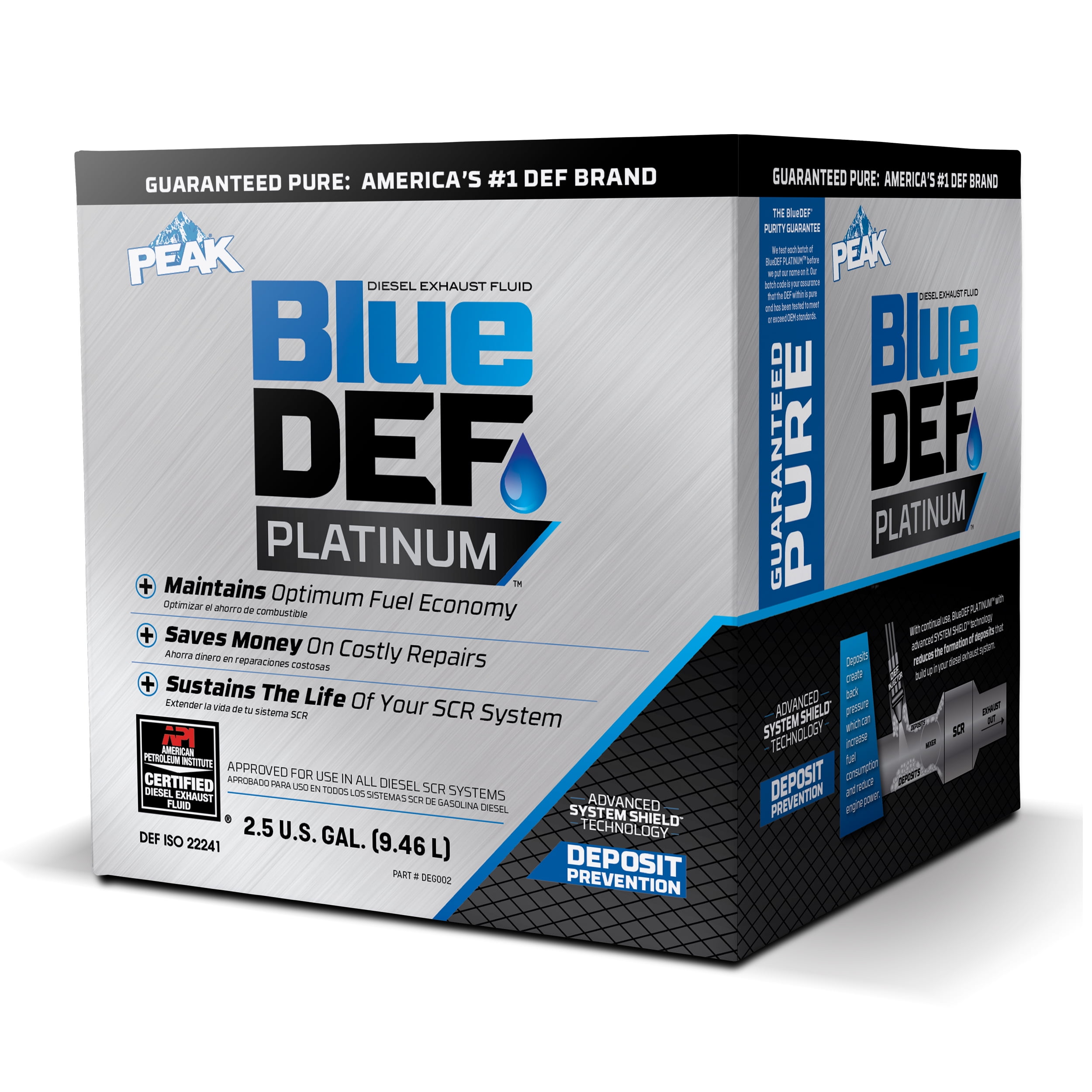BlueDEF PLATINUM Diesel Exhaust Fluid 2.5 Gal Box - for Diesel Vehicles ...