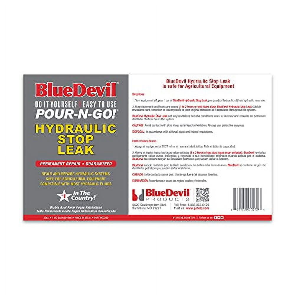 BlueDevil Products 00239 Hydraulic Stop Leak - 1 Quart - Walmart.com