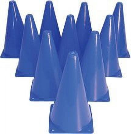 BlueDot Soccer Drill Cones Set of 10 - Blue Color Cones for Sports ...