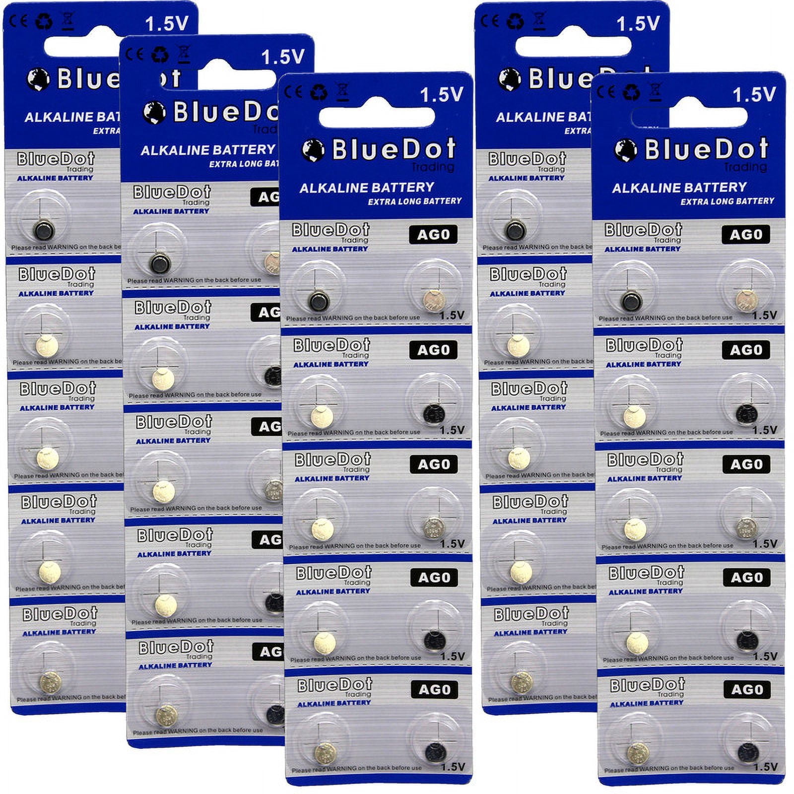 BlueDot Trading AG0 1.5V Button Cell Battery, 50 Count, 50 Pack ...
