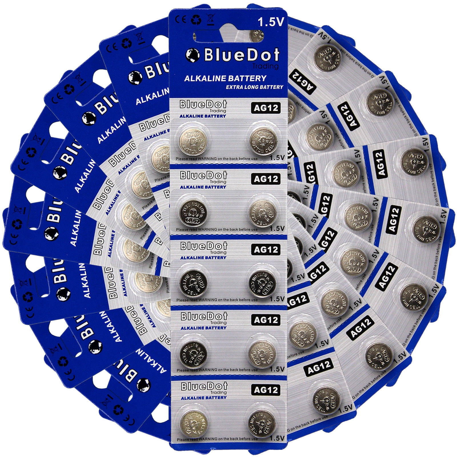 BlueDot Trading AG12 (also known as LR43 and LR1142) Alkaline Button ...