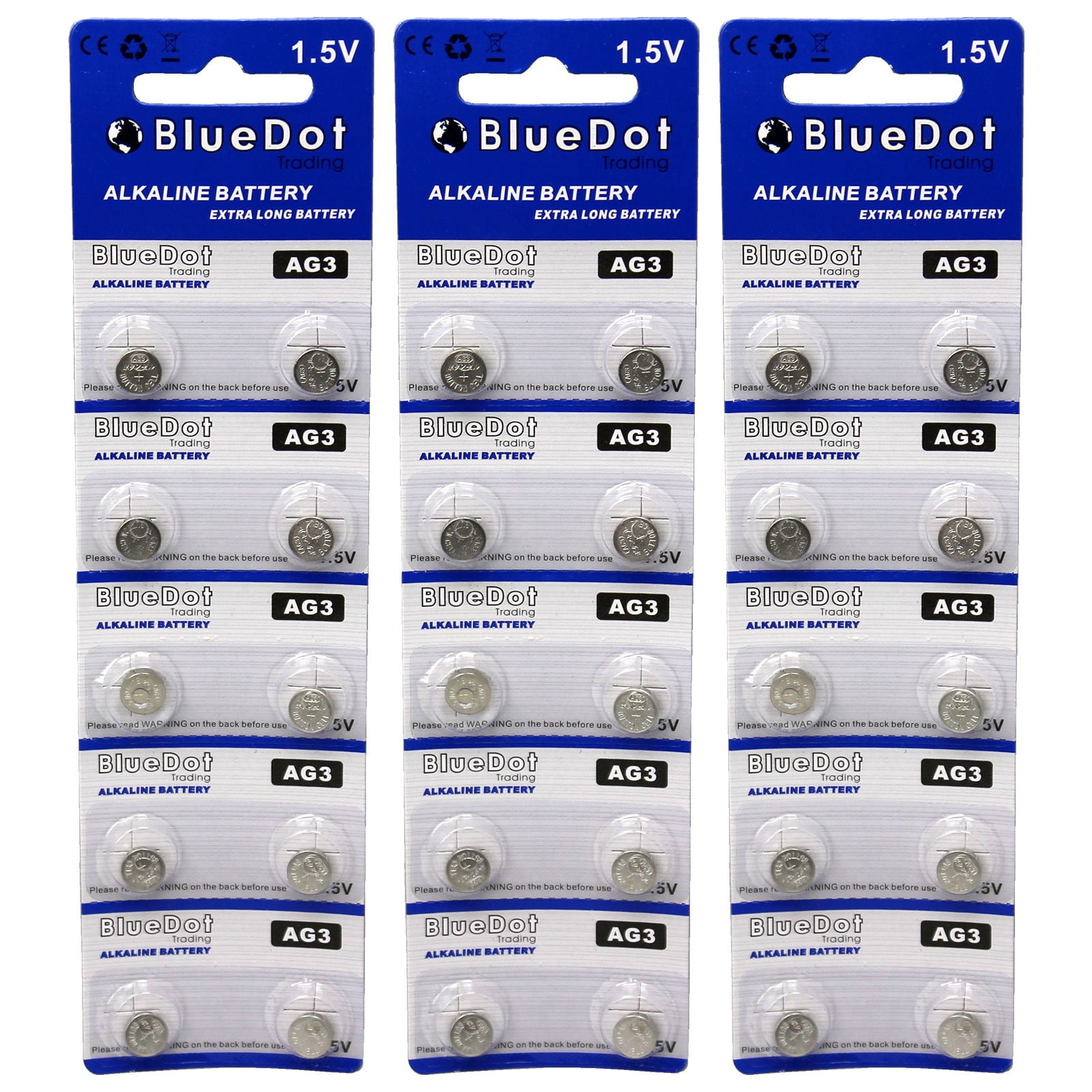 BlueDot Trading AG3 (also known as LR41 and LR736) Alkaline Button Cell ...
