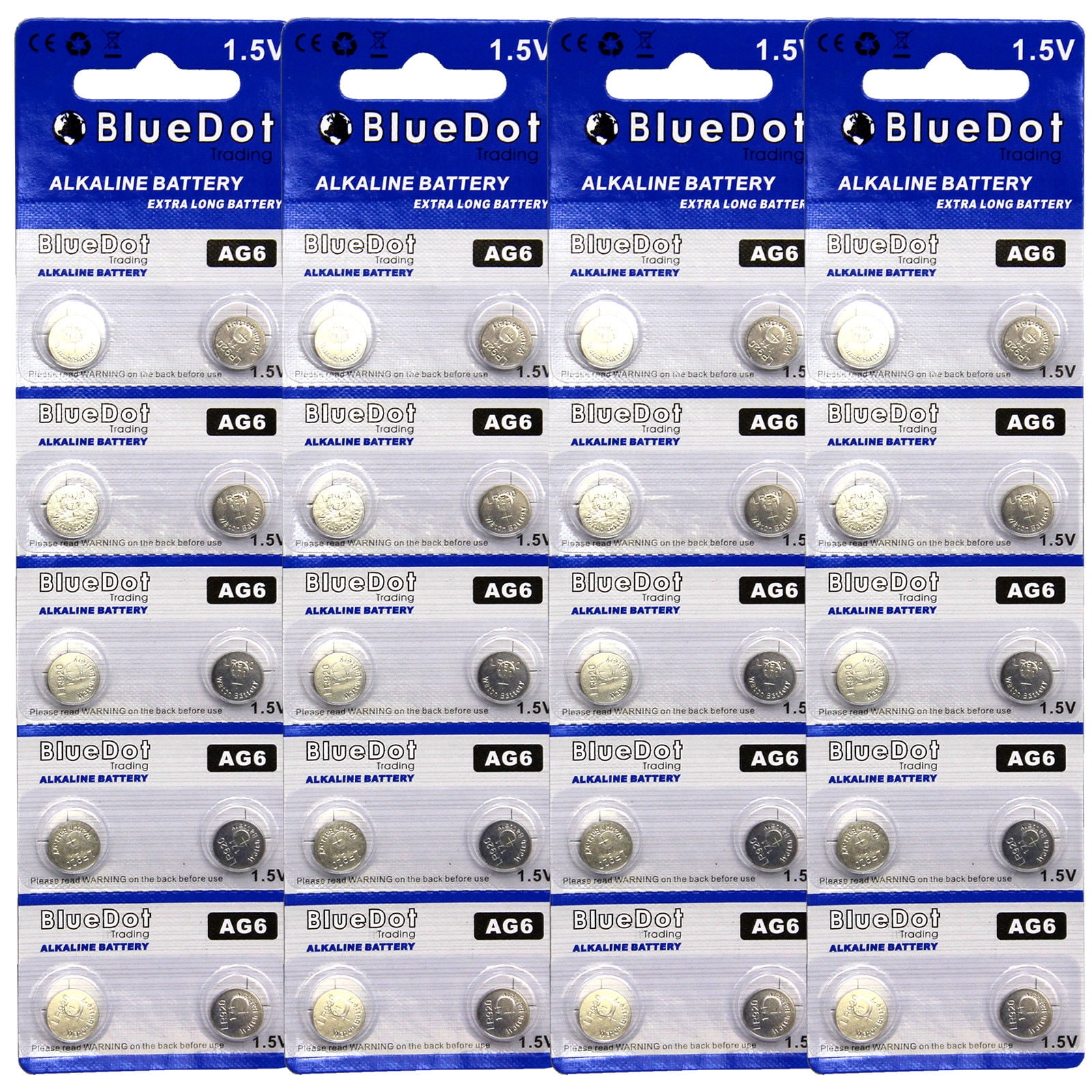 BlueDot Trading AG6 (also known as LR69 and LR921) Alkaline Button Cell ...