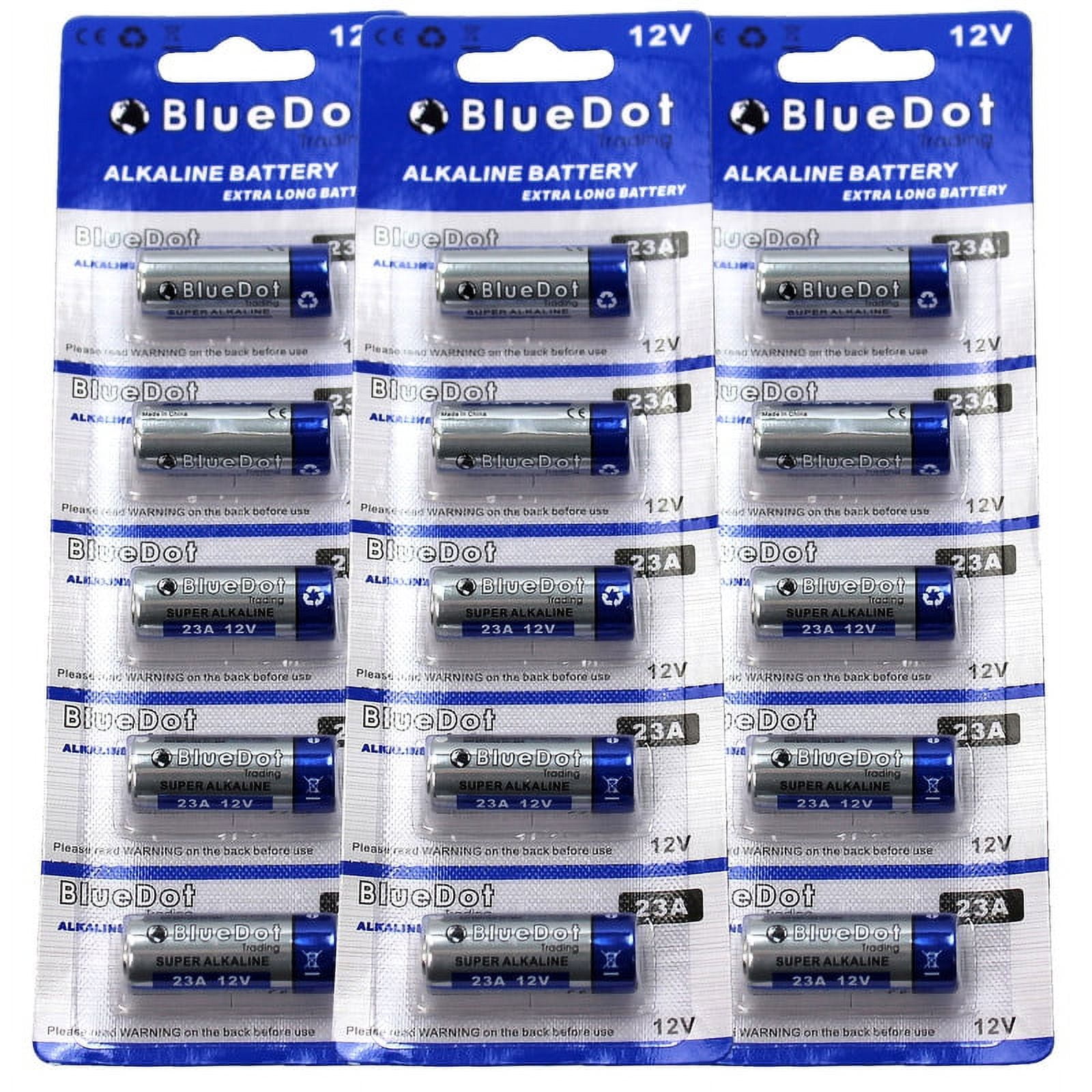 BlueDot Trading Brand 23A 12 Volt Extra Life Alkaline Batteries - 15 Pack - Walmart.com