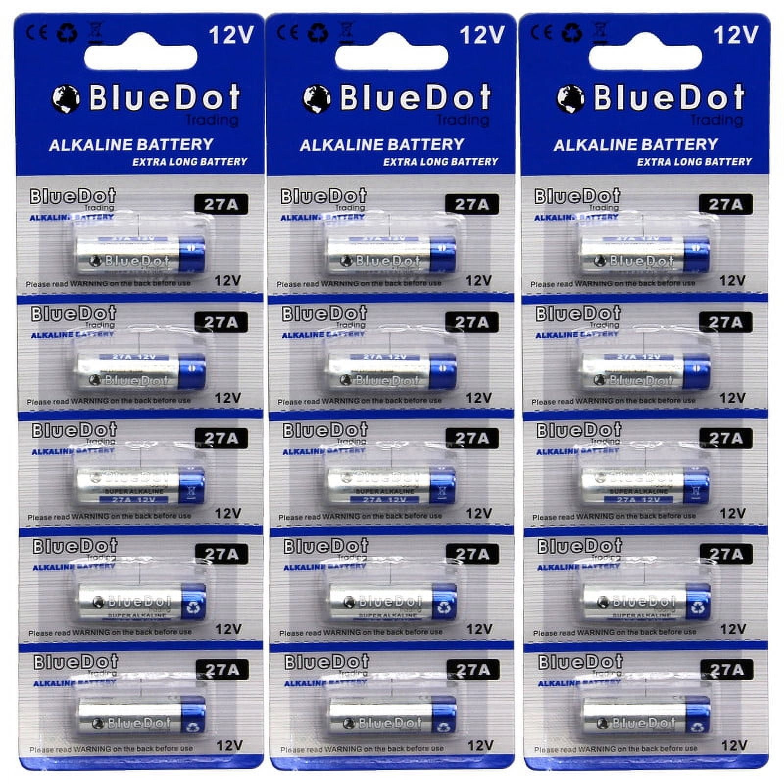 BlueDot Trading Brand 27A 12 Volt Extra Life Alkaline Batteries - 15 Pack - Walmart.com