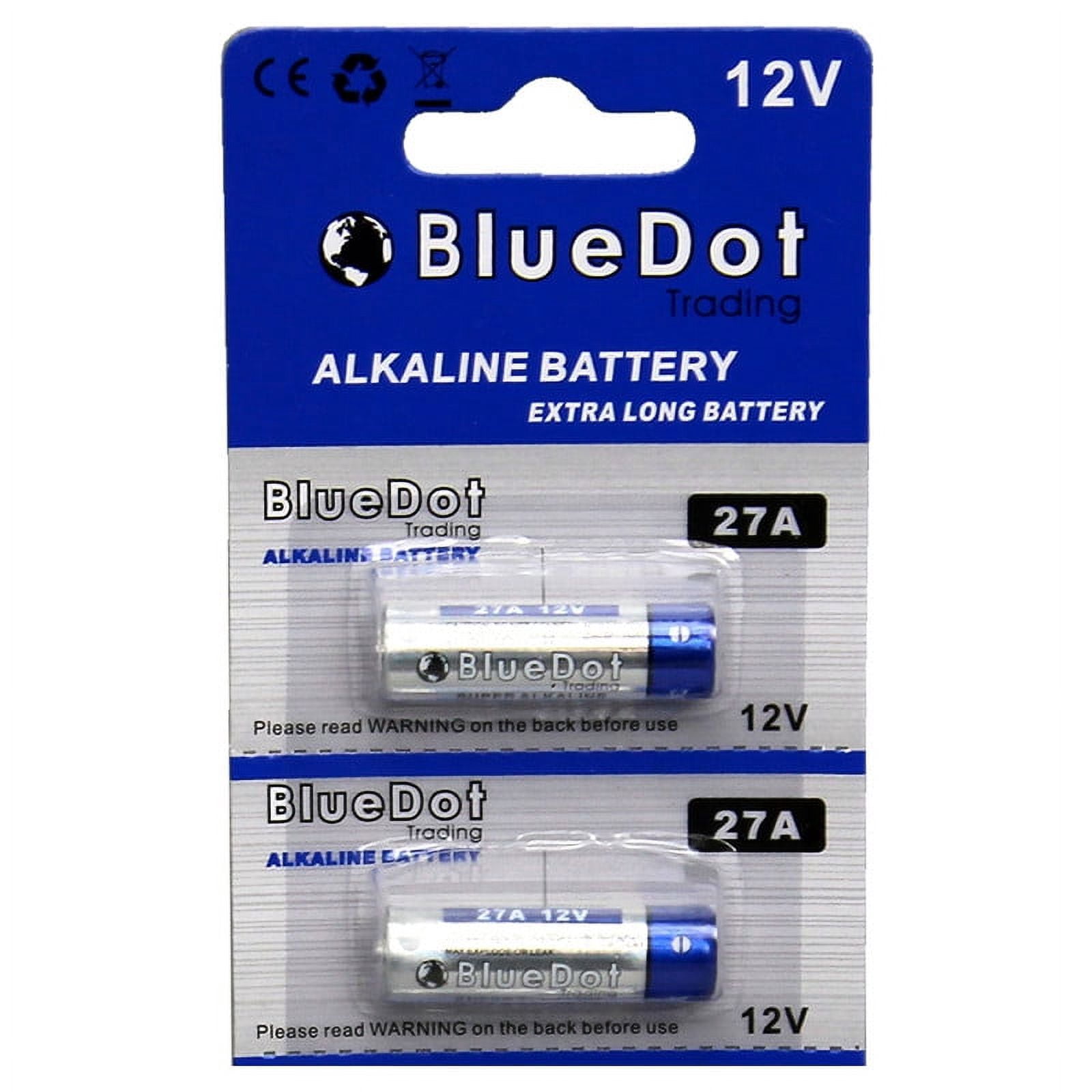 BlueDot Trading Brand 27A 12 Volt Extra Life Alkaline Batteries - 2 ...