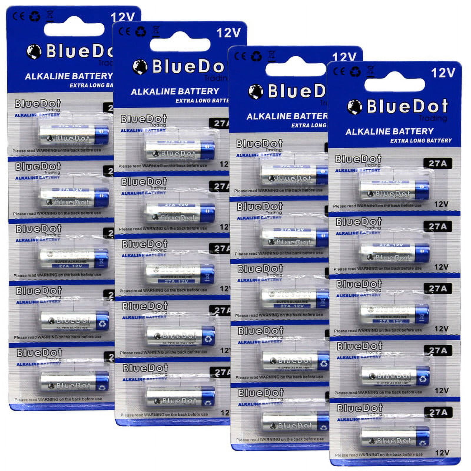 BlueDot Trading Brand 27A 12 Volt Extra Life Alkaline Batteries - 20 Pack - Walmart Business ...