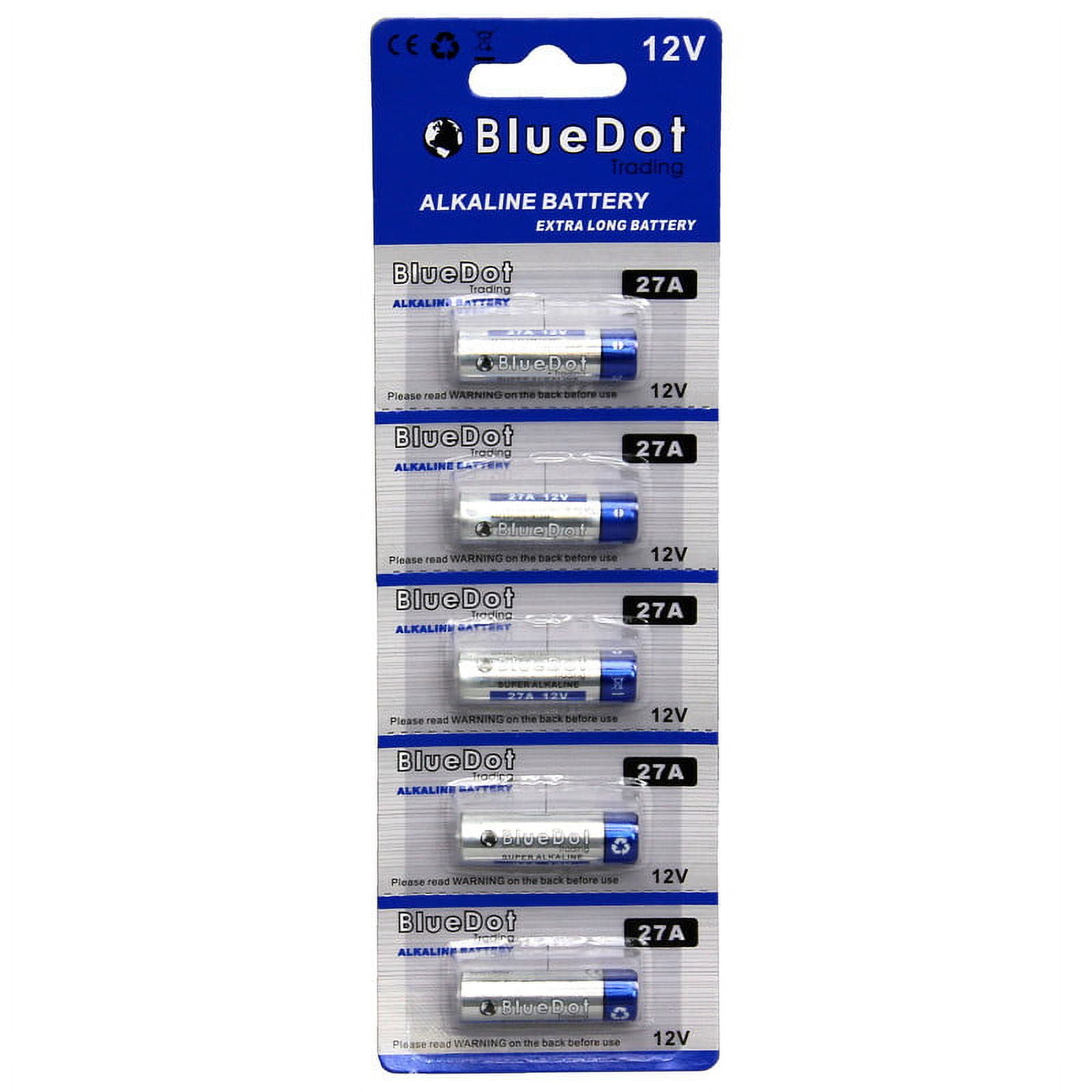 BlueDot Trading Brand 27A 12 Volt Extra Life Alkaline Batteries - 5 ...