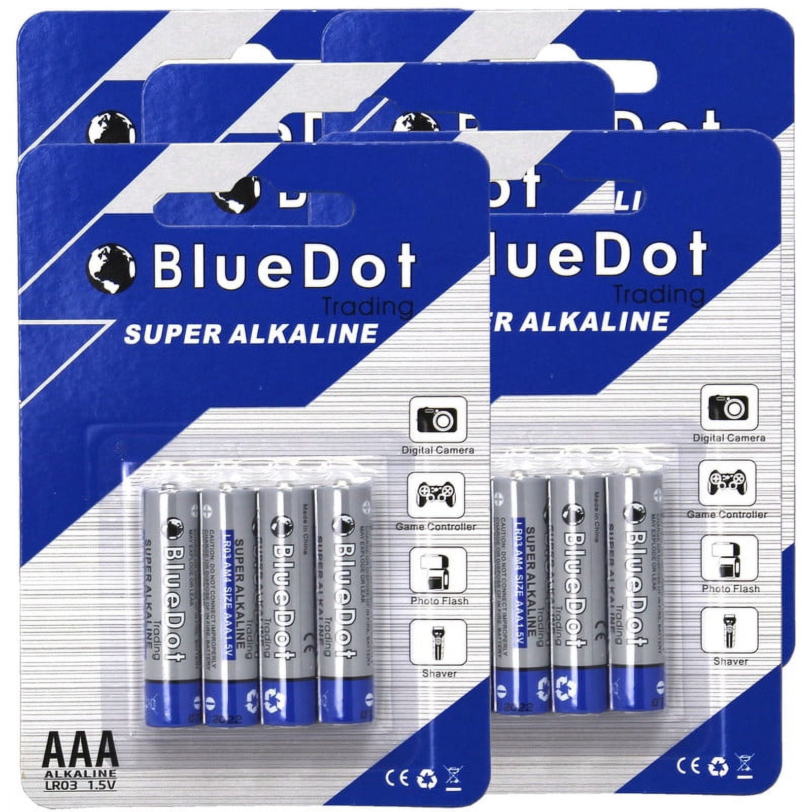 BlueDot Trading Brand AAA Super Alkaline Batteries - 20 Pack - Walmart.com
