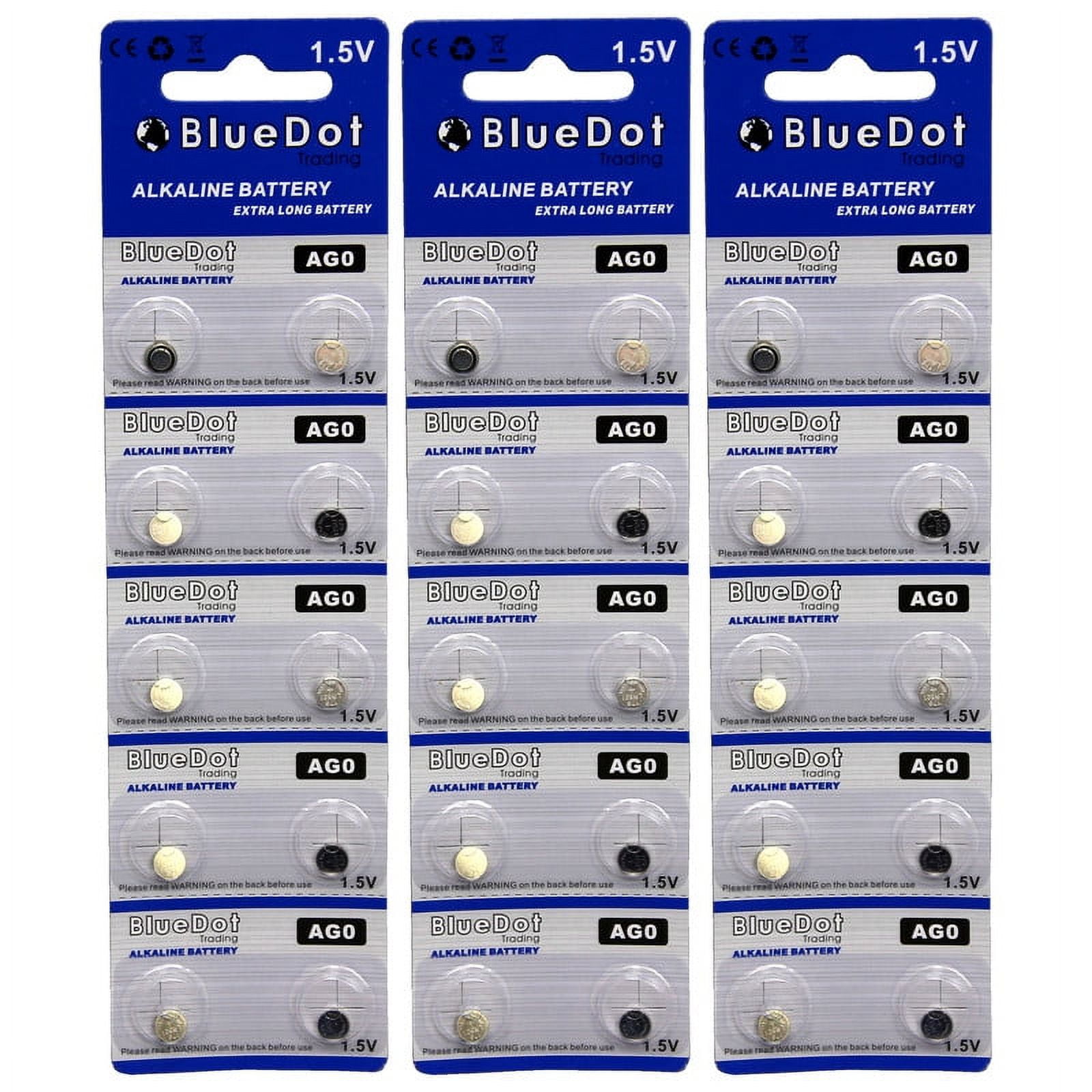 BlueDot Trading Brand AG0 Button Cell Extra Life Alkaline Batteries - 30 Pack (Use ...