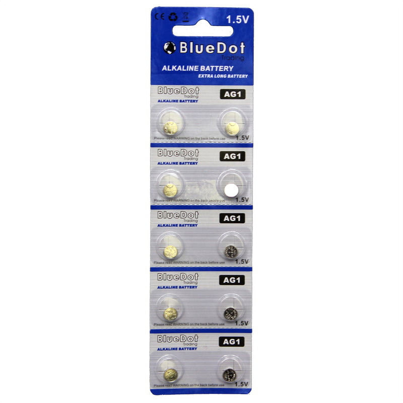 BlueDot Trading Brand AG1 Button Cell Extra Life Alkaline Batteries ...
