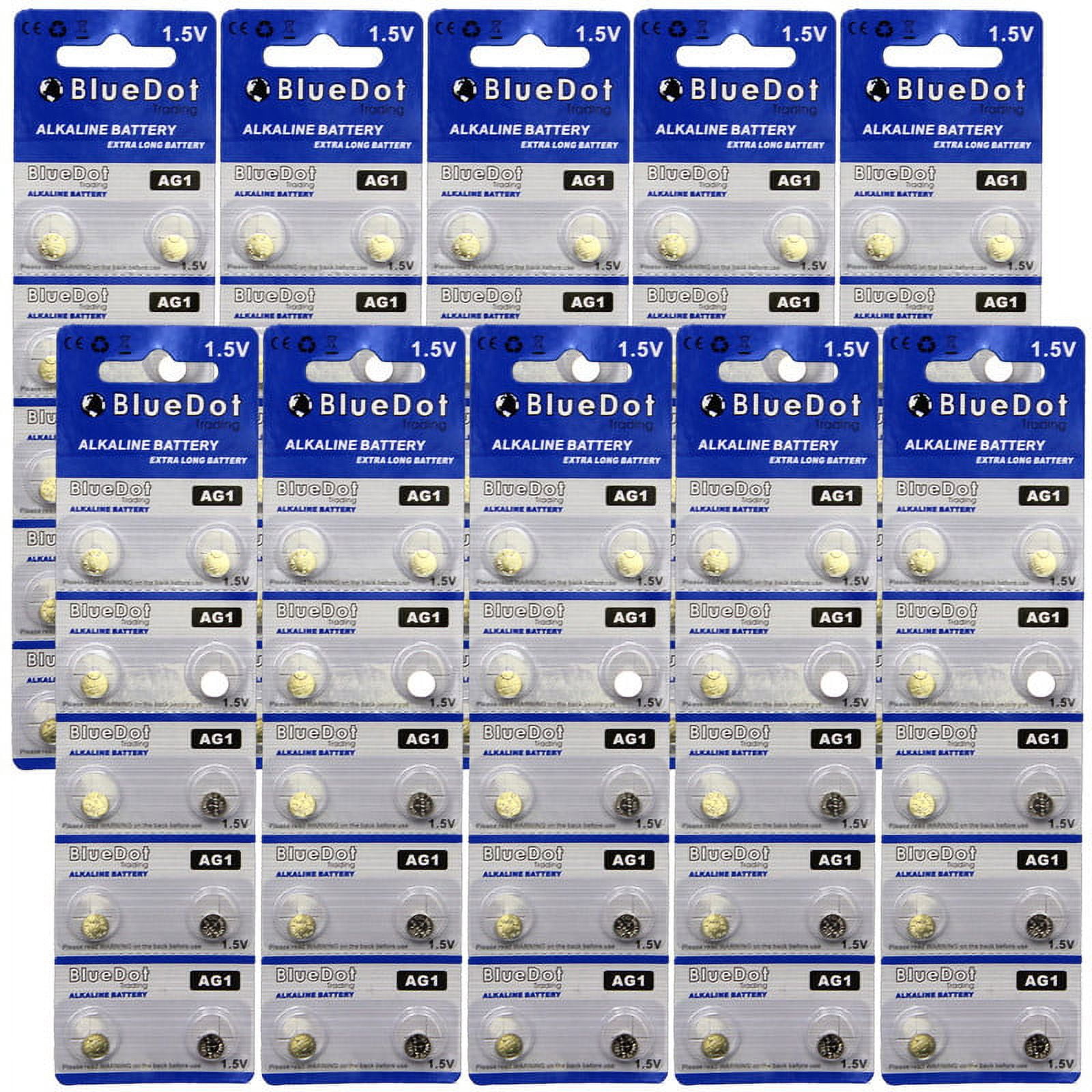 BlueDot Trading Brand AG1 Button Cell Extra Life Alkaline Batteries ...