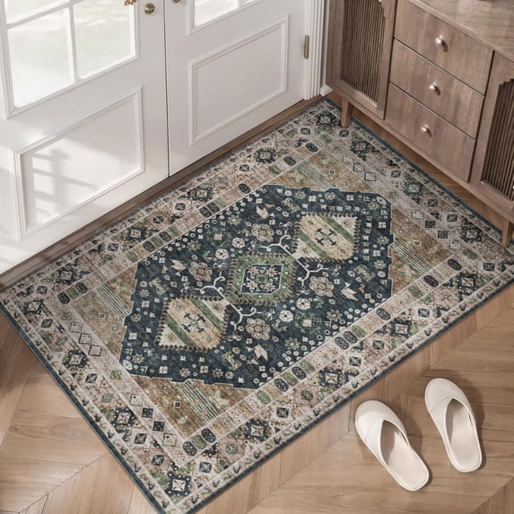 BlueDreamer 2x3 Entryway Rug for Front Door Bedroom Kitchen, Washable ...