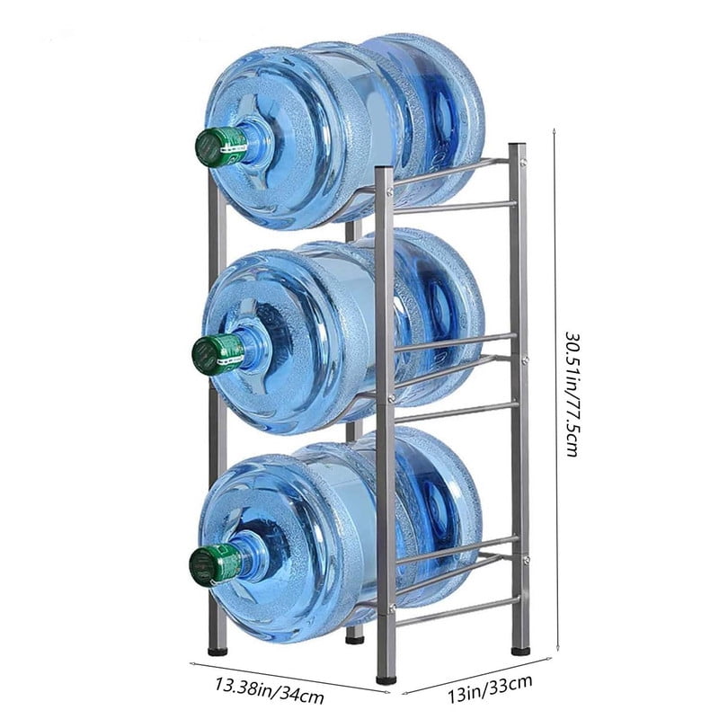 BlueDreamer 5 Gal Water Bottle Holder, 3 Tier Water Cooler Jug Rack ...