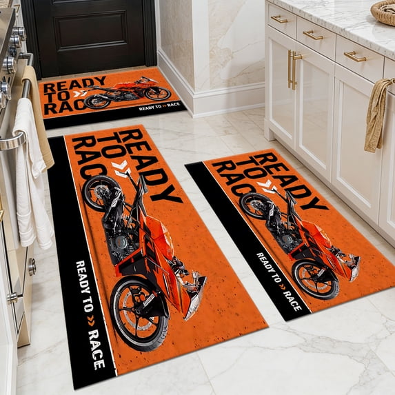BlueDreamer Kitchen Rugs and Mats 3 PCS Set,Non Skid Washable Absorbent ...