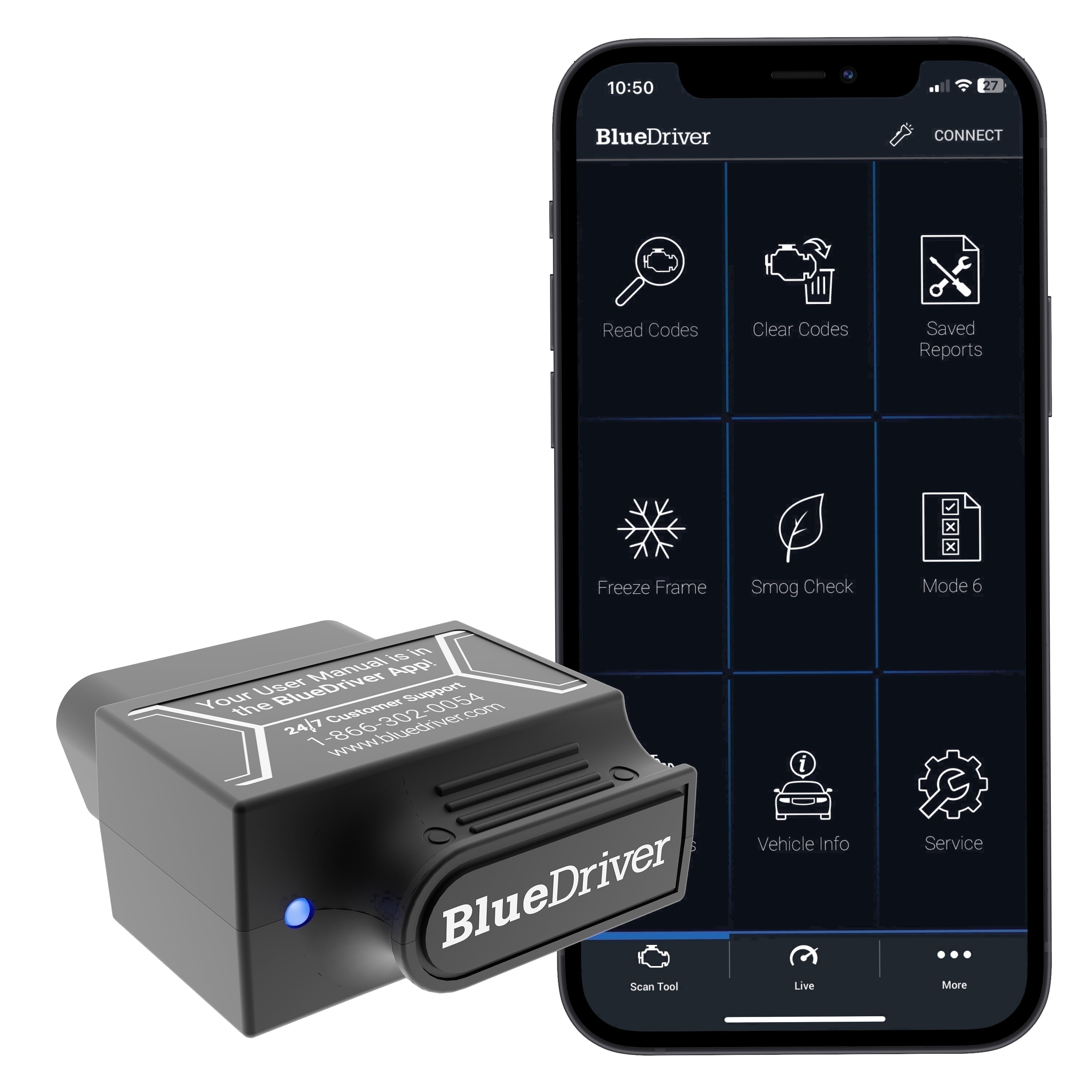 BlueDriver Pro OBD2 Bluetooth Automotive Vehicle Scanner, Auto Engine ...