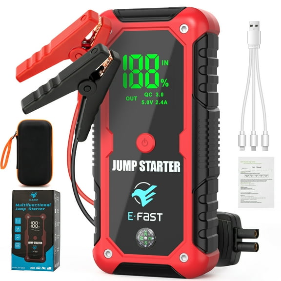 Schumacher 1500A Rugged Lithium Jump Starter, Battery Booster, Engine ...