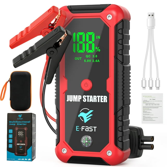 BlueFire Car Battery Jump Starter, 2000A Peak for Up to 8L Gas or 6L ...