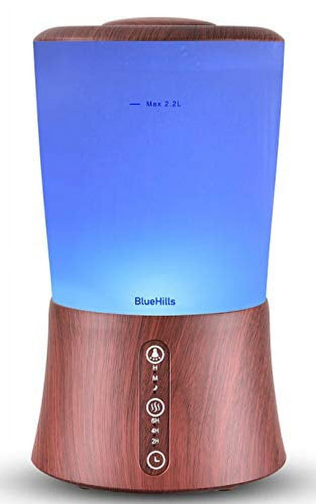 BlueHills Premium 2000ml Humidifier & Essential Oil Diffuser, Dark Wood ...